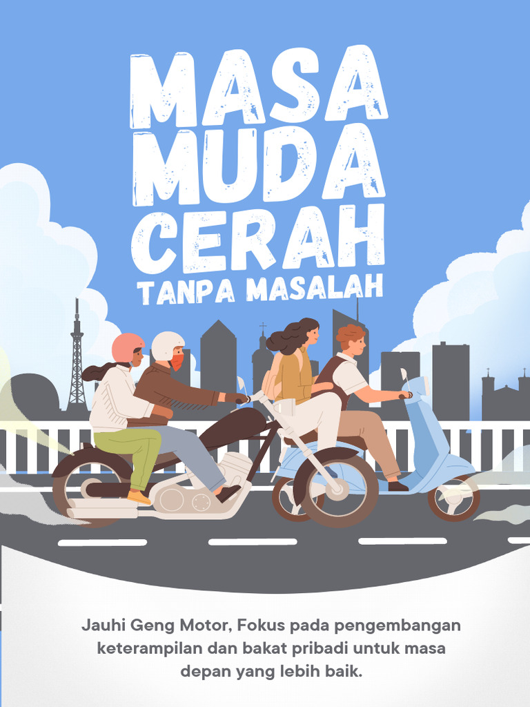 Poster Stop Kenakalan Remaja Ilustratif Biru Dan Putih - 20240831 - 224324 - 0000 | PDF