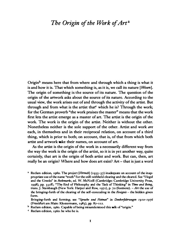 Heidegger-Work of Art | PDF