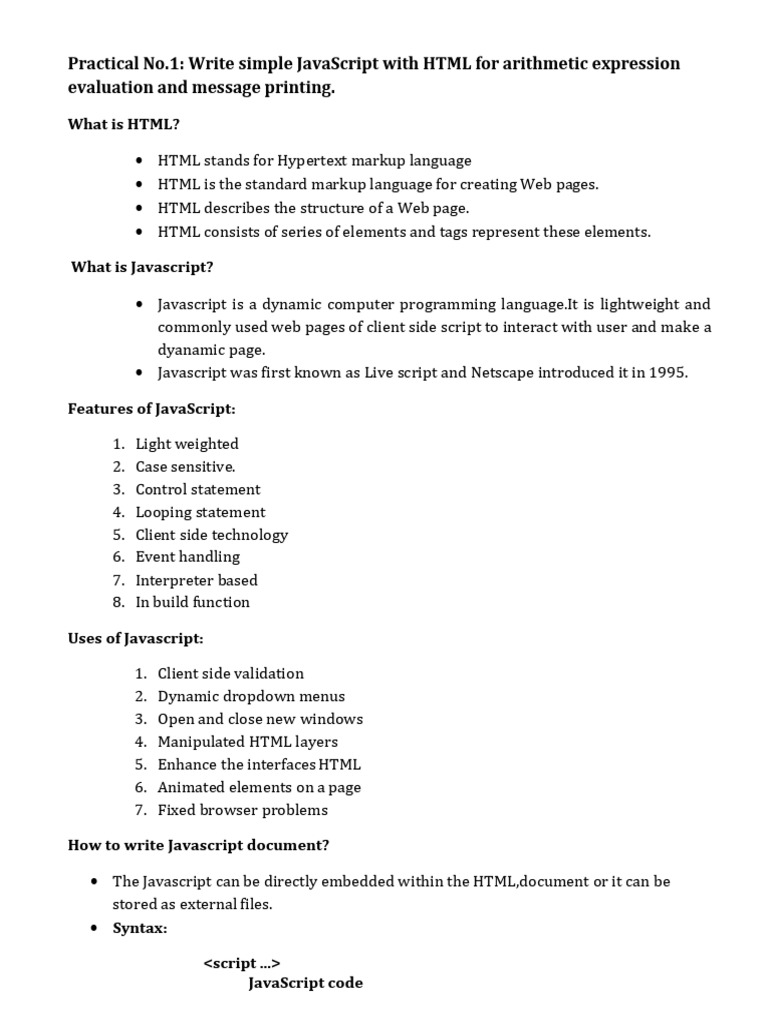 CSS Practical No.1 Writeup & Program | PDF