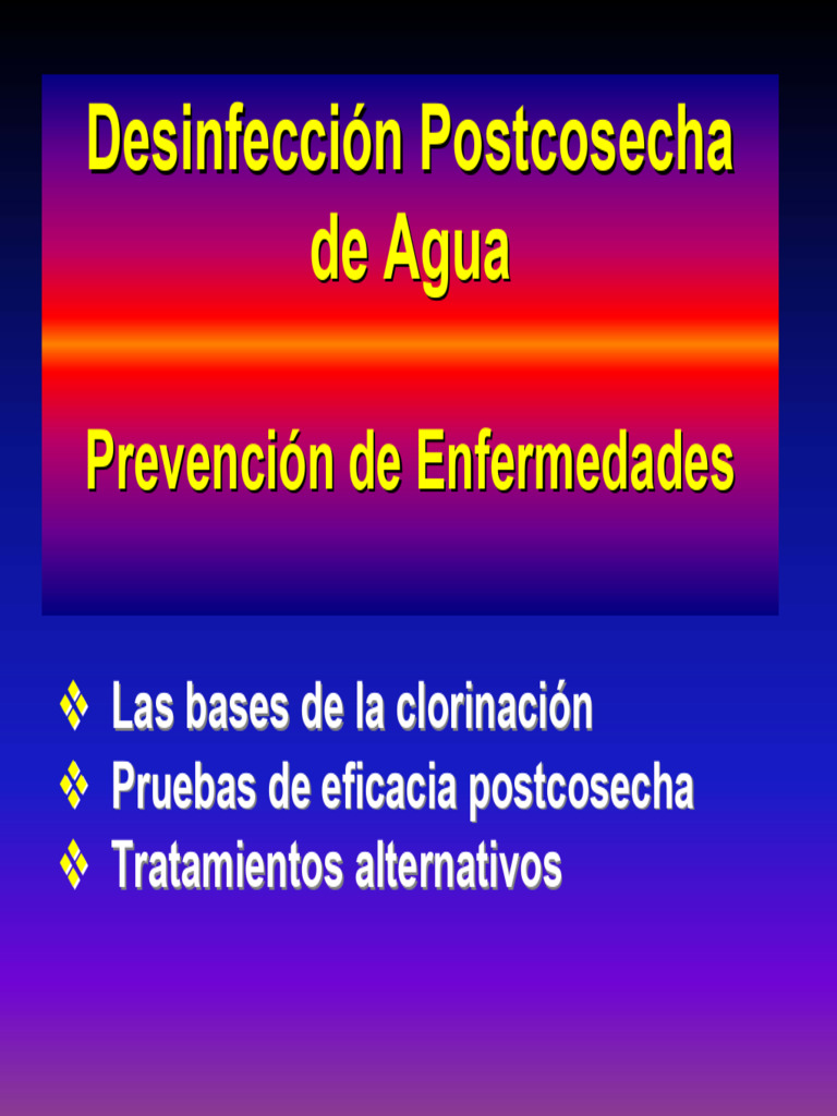 Desinfeccion Poscosecha | PDF | Agua | Química