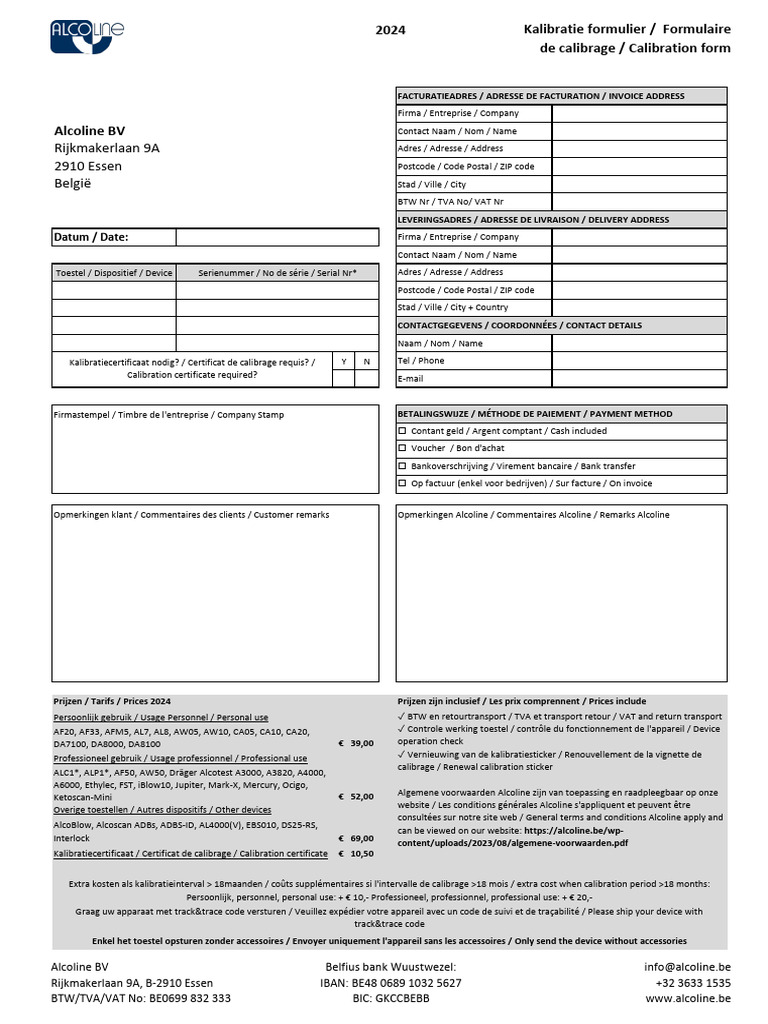 Cal Form 2024 NL - FR - en | PDF