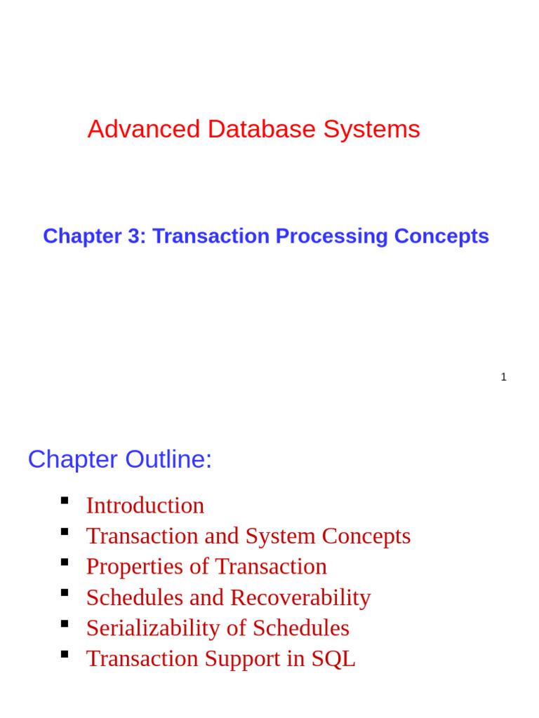 Chapter 3 Transaction Processing Concepts Pdf