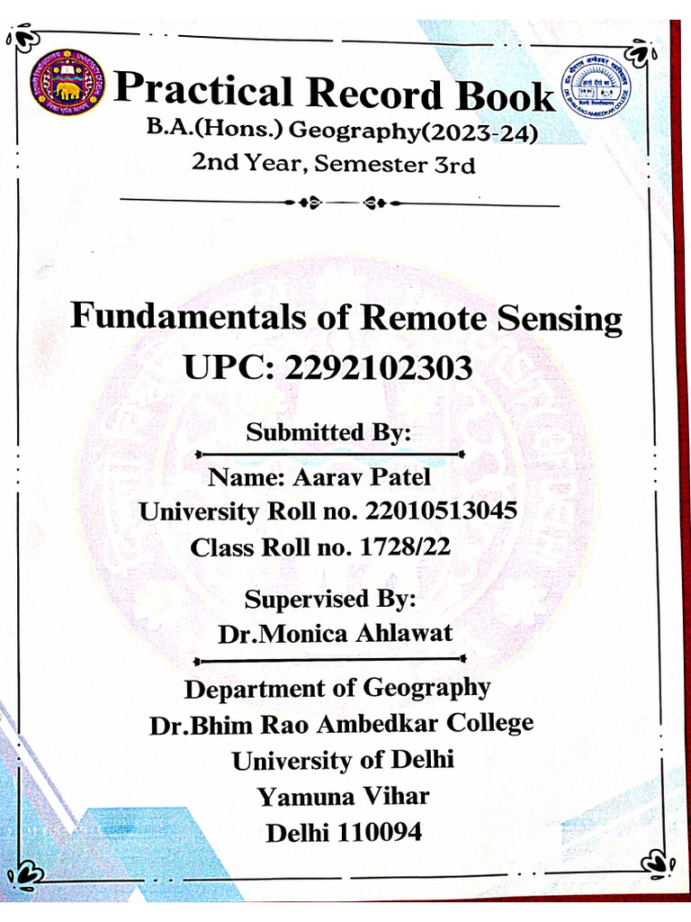 Remote Sensing Project File | PDF