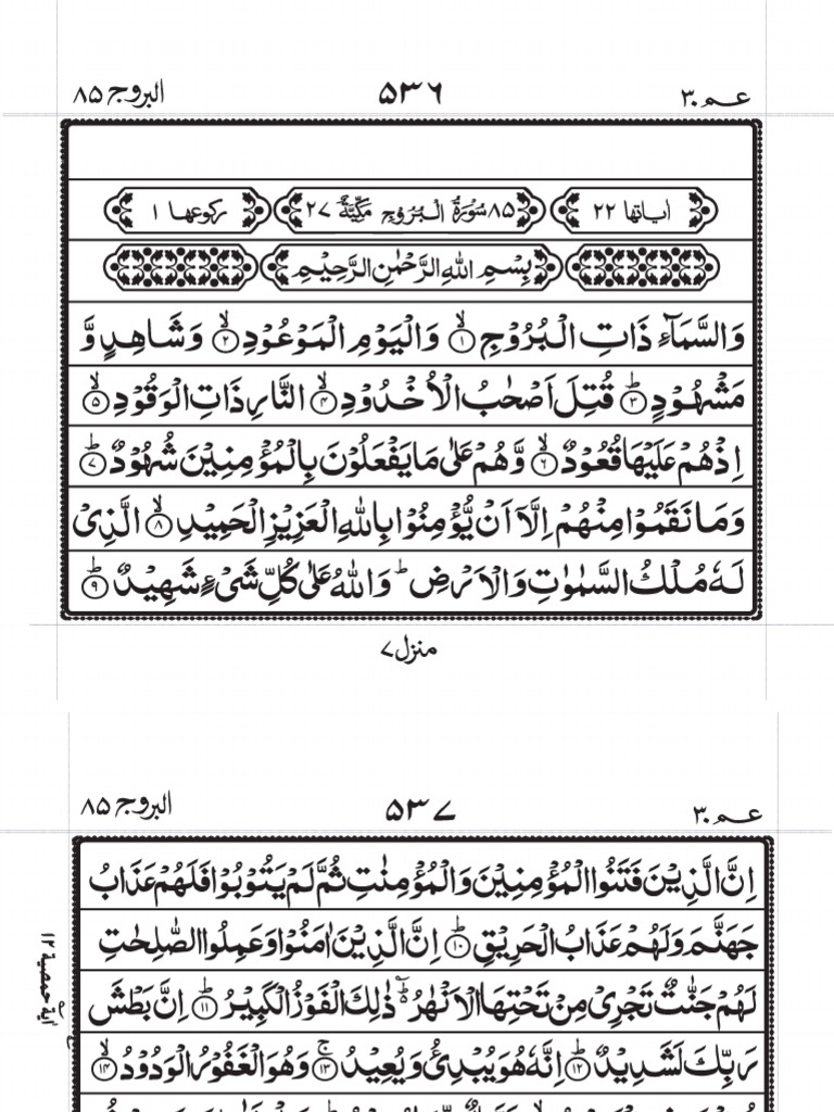 85 Surah Al Buruj | PDF