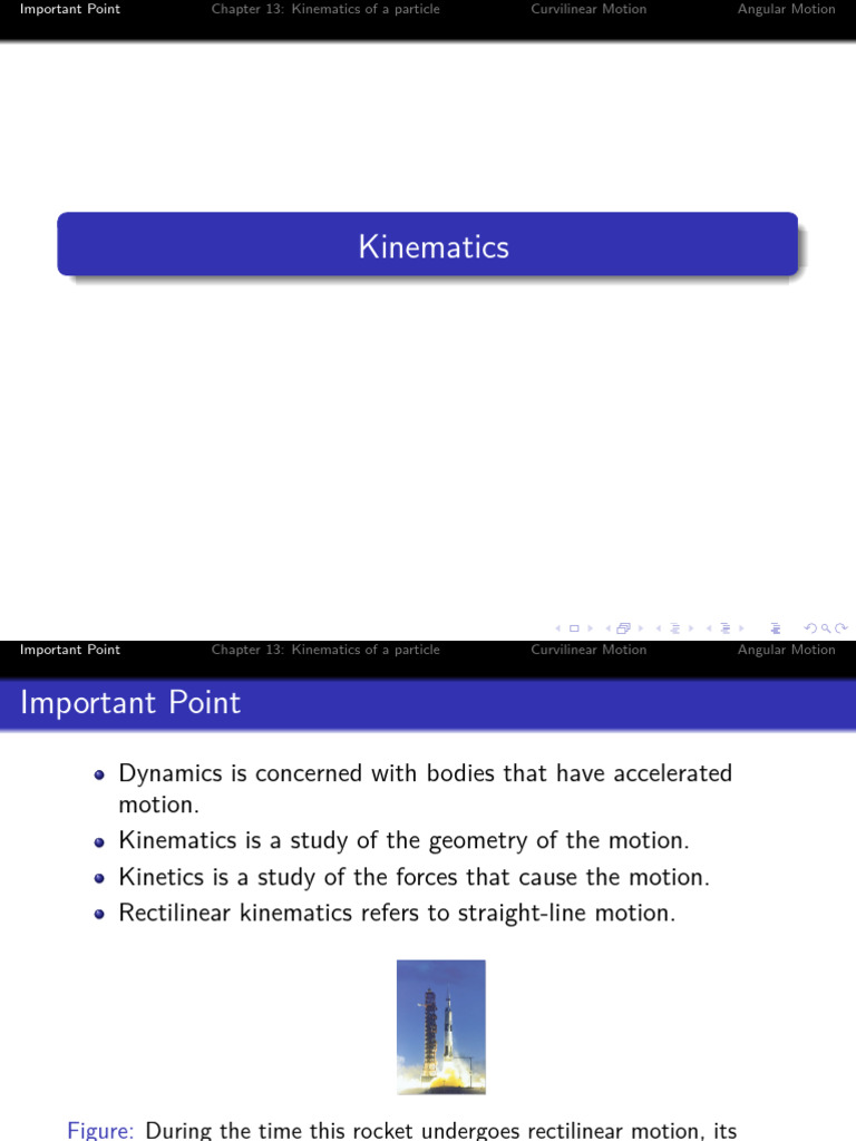 Chapter 13 - Kinematics | PDF