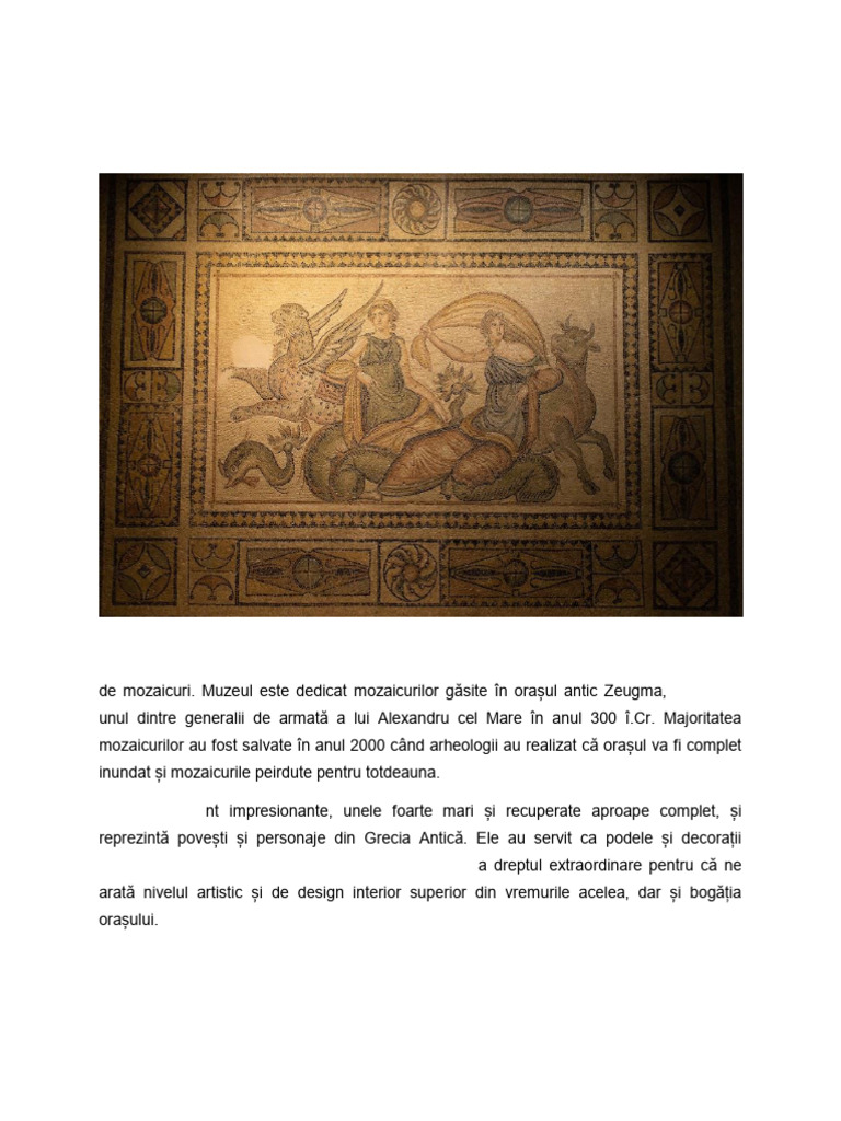 Zeugma Mosaic Museum Din Gaziantep | PDF