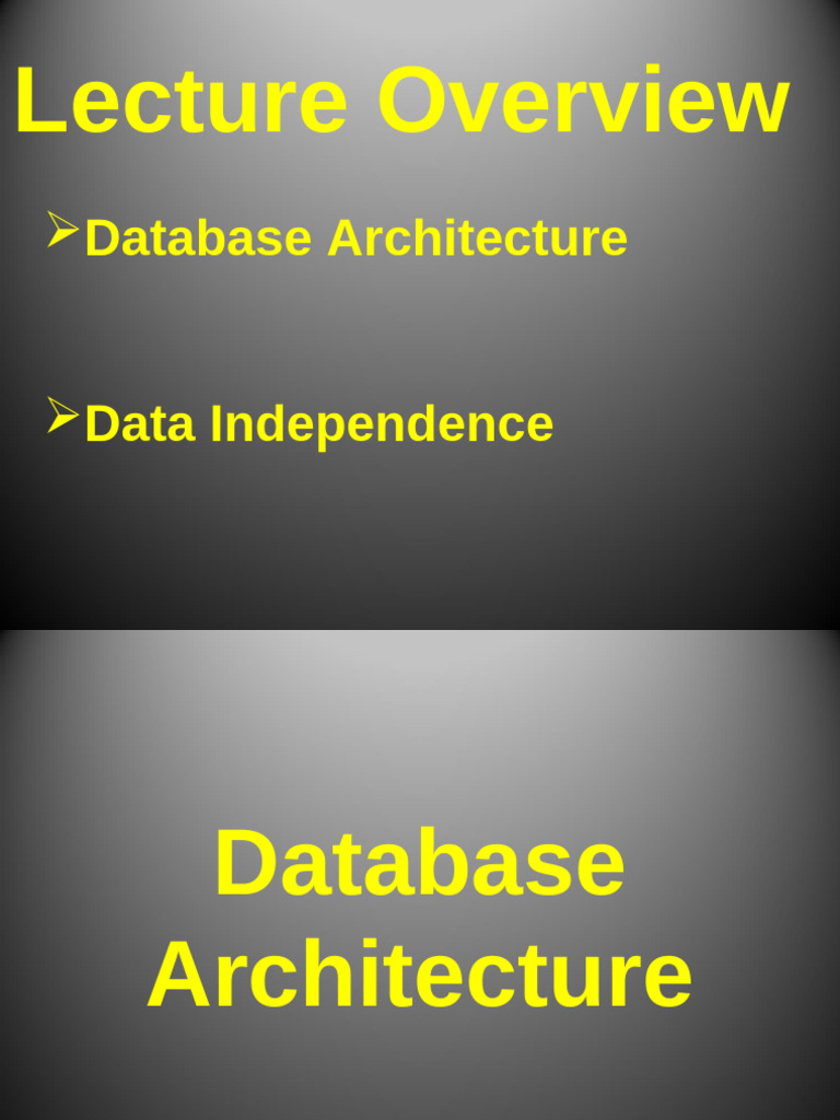 DB Architecture and Data Independance | PDF