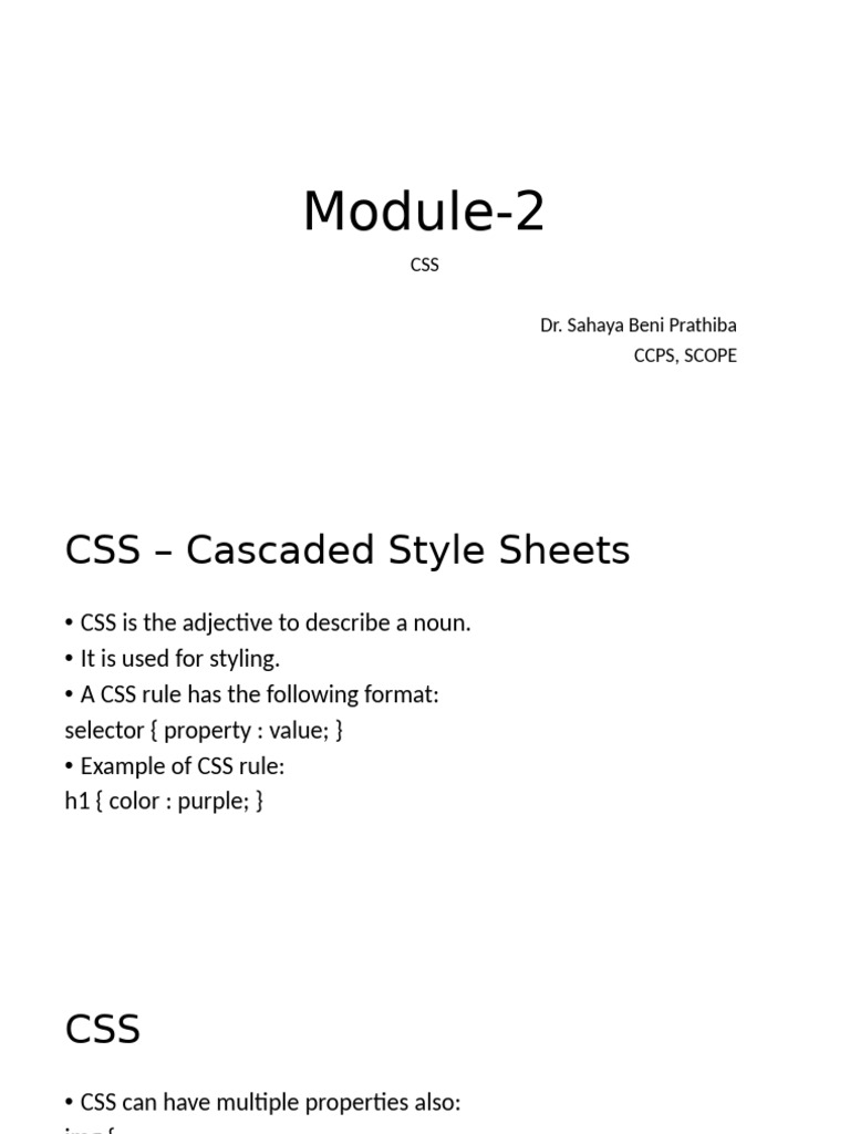 Module 2 CSS | PDF