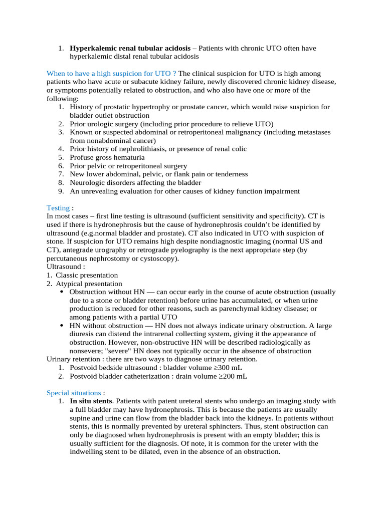 Hyperkalemic Renal Tubular Acidosis | PDF