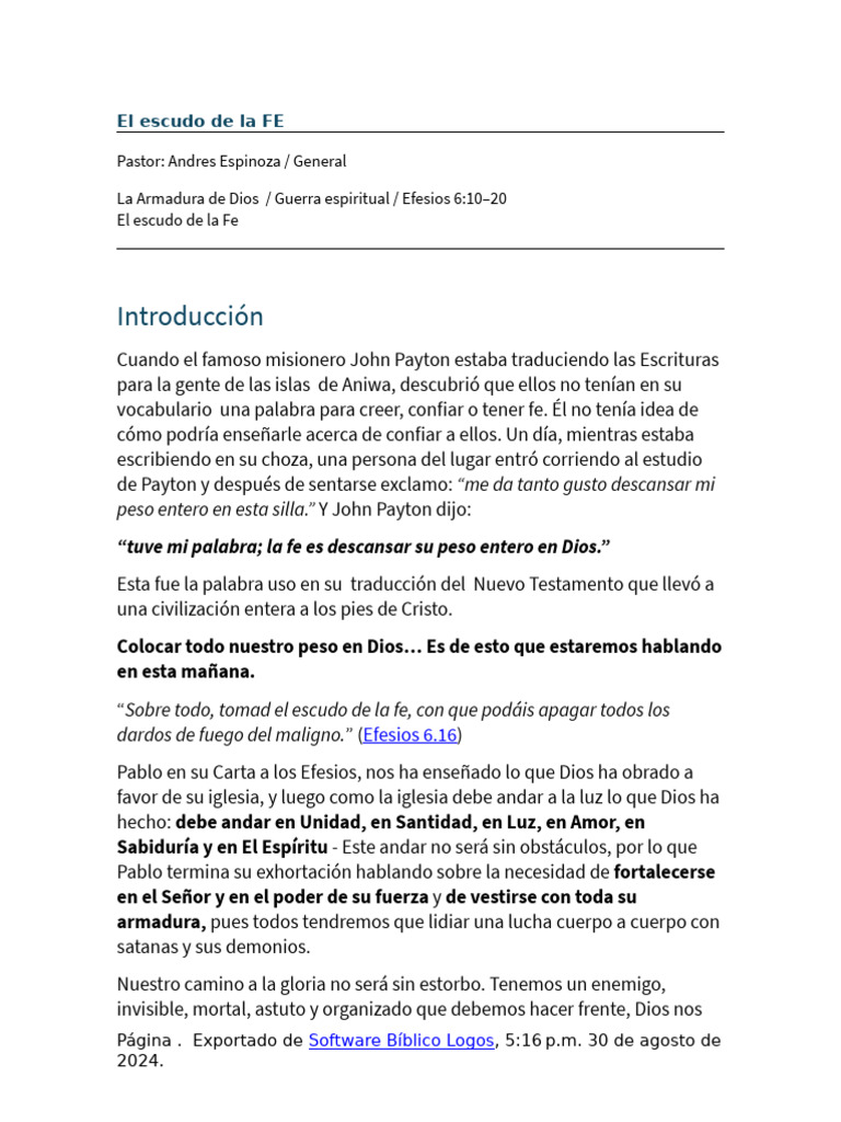 El Escudo de La FE | PDF