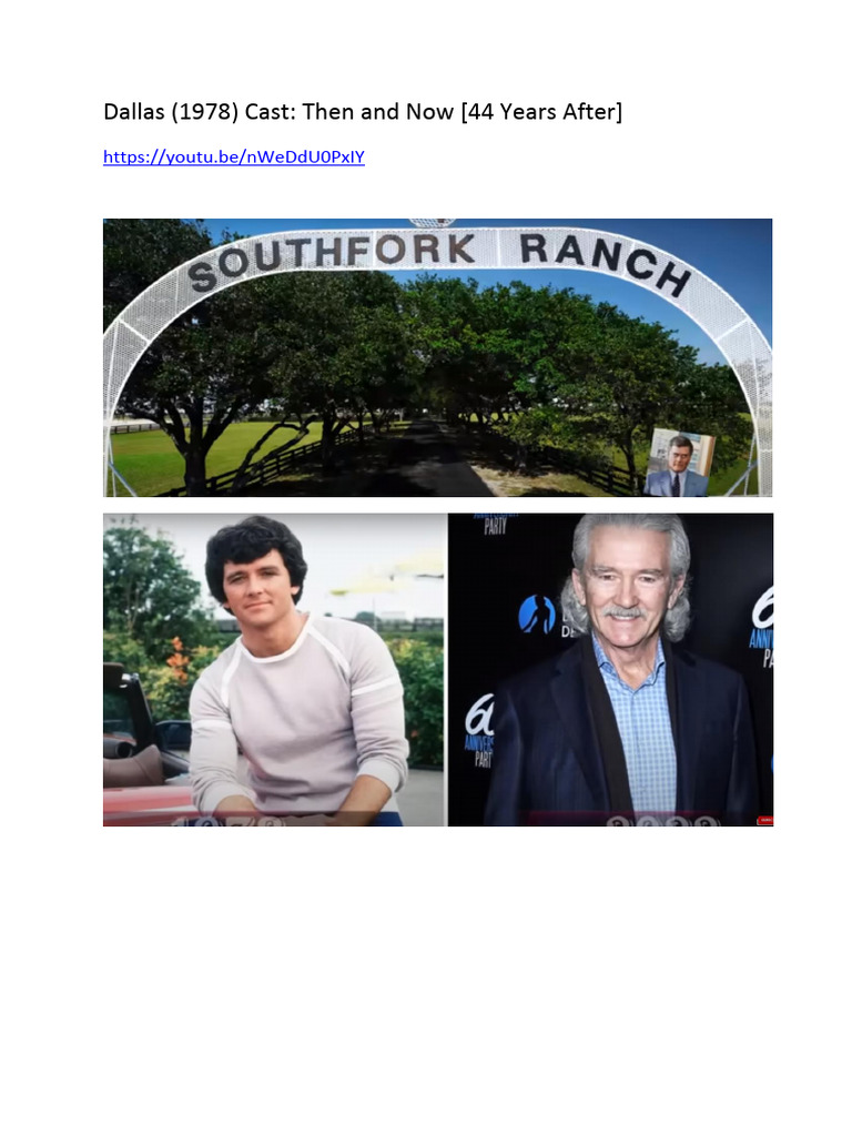 Actori Din Serialul Dallas - Atunci Si Acum | PDF