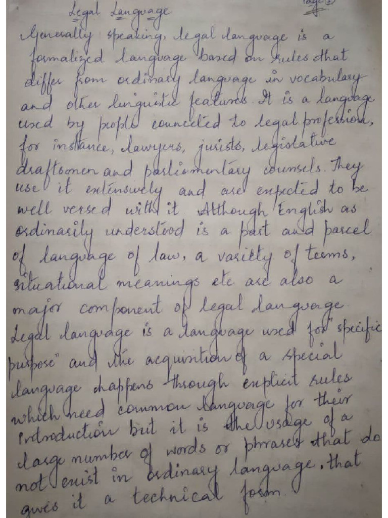 ENGLISH NOTES For 2nd Semester BAllb | PDF