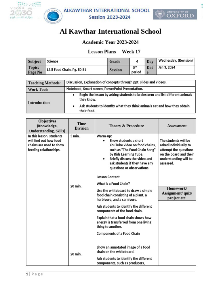 Science G4. Week 17 | PDF