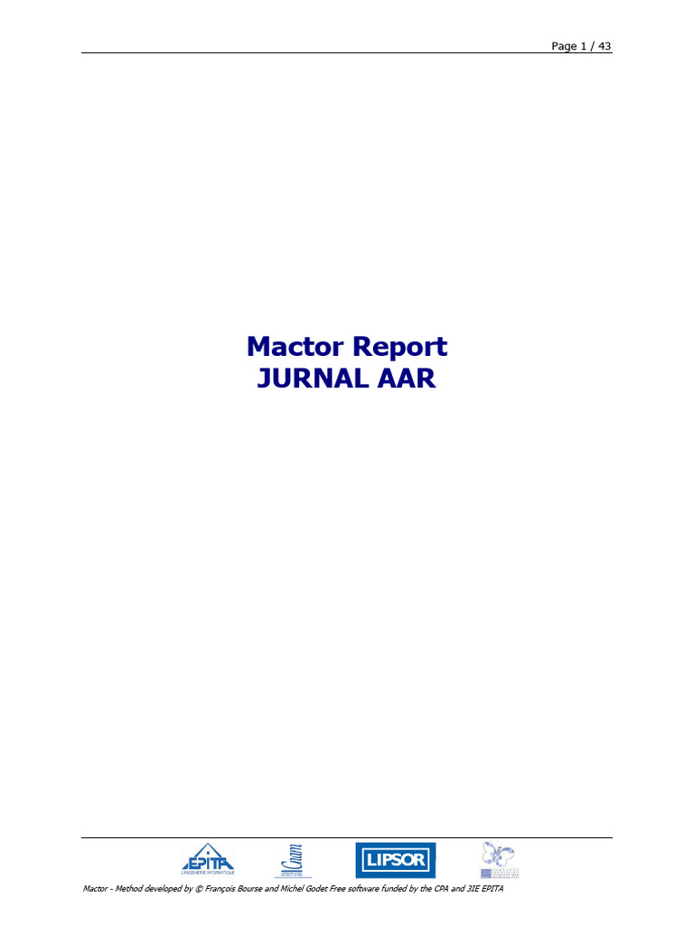 Mactor Report - JURNAL AAE REVISI | PDF