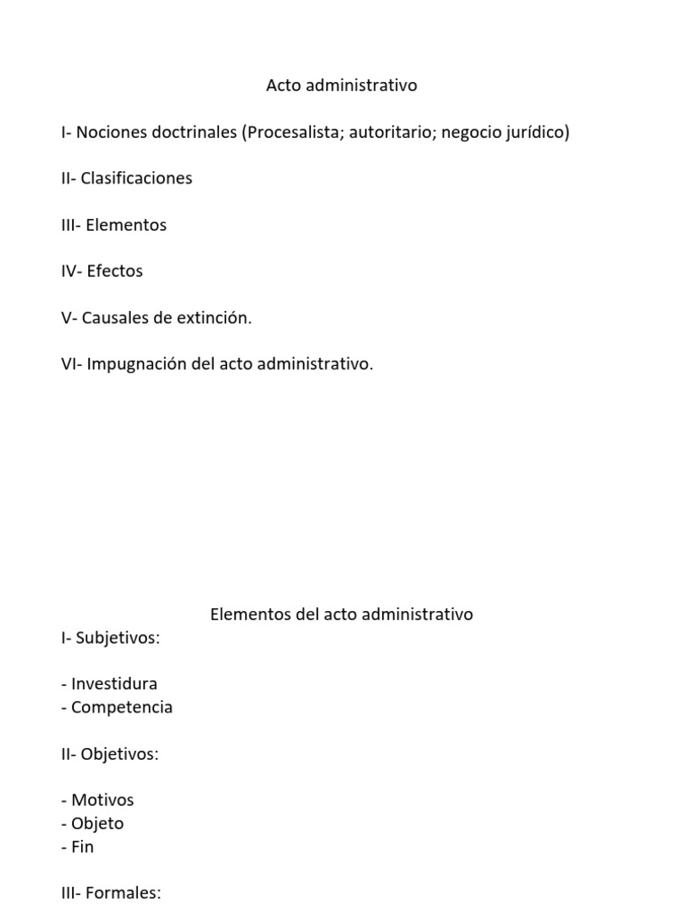 Acto Administrativo (Esquema) | PDF