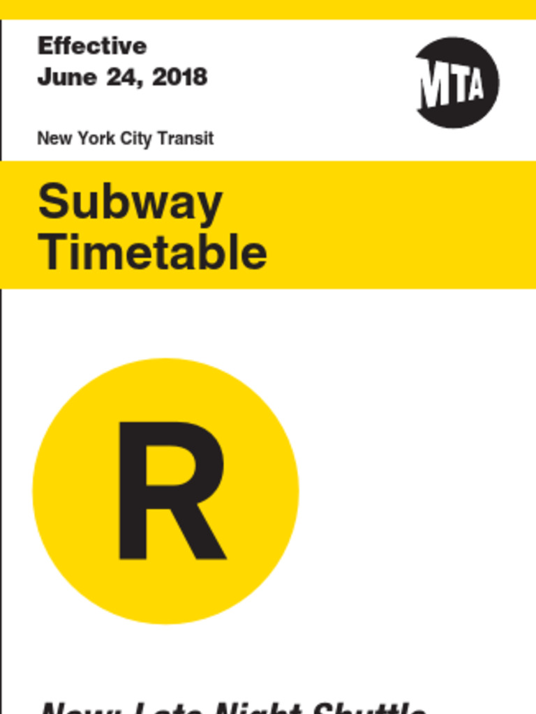 R Train Timetable | PDF | New York City | Rapid Transit