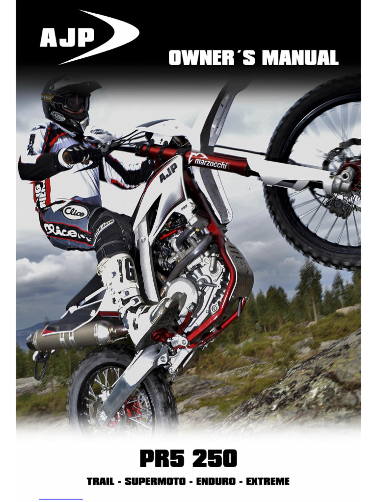 AJP PR5 250 Owner's Manual | PDF | Manual Transmission | Gasoline