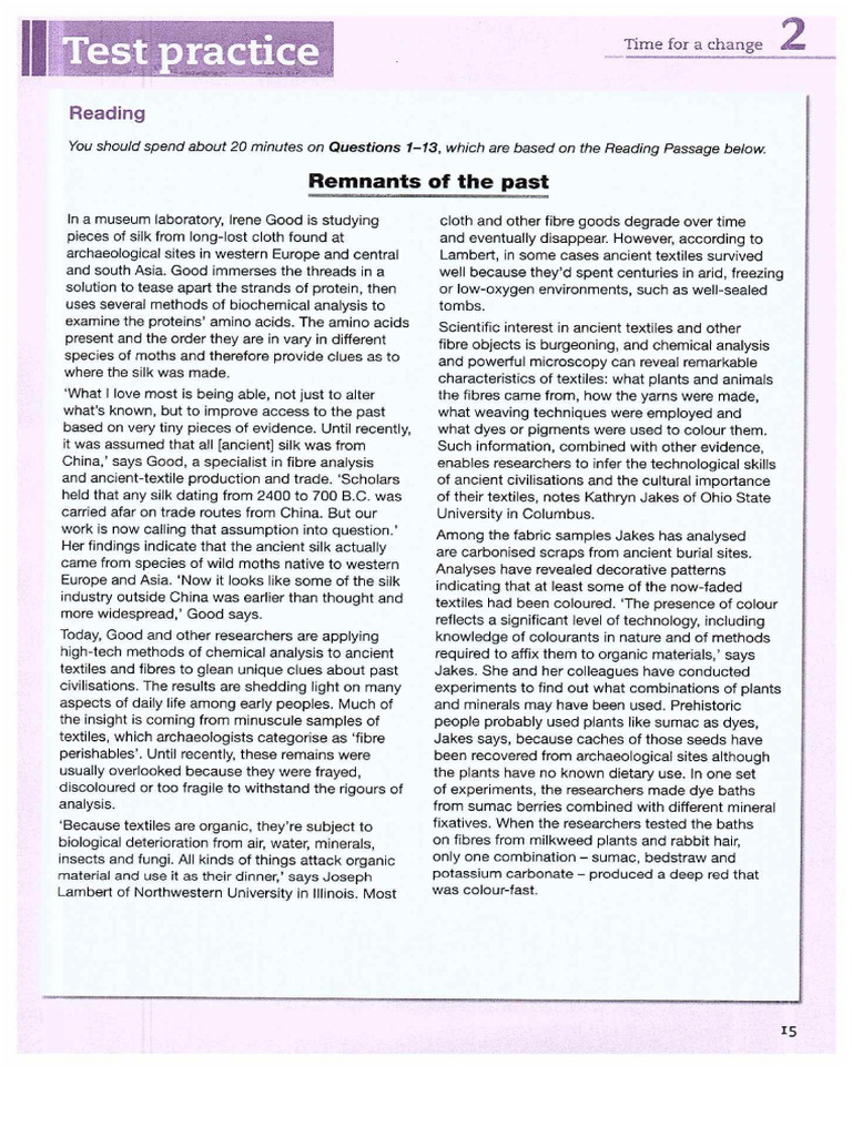 IELTS Academic Reading Test 1 | PDF