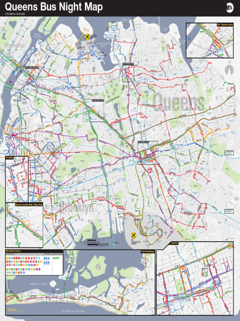 Queens Bus Night Map (May 2020) | PDF