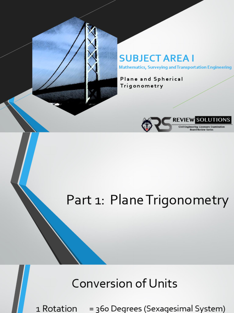 Plane and Spherical Trigo With Solution | PDF