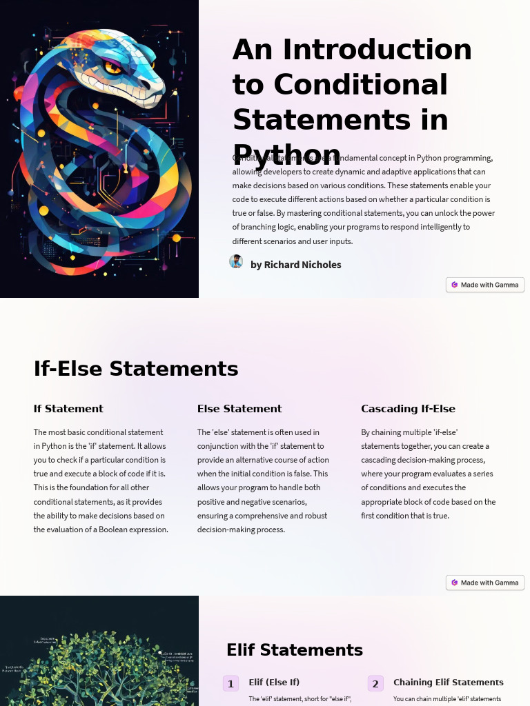 An Introduction To Conditional Statements in Python | PDF An Introduction To Conditional Statements in Python | PDF