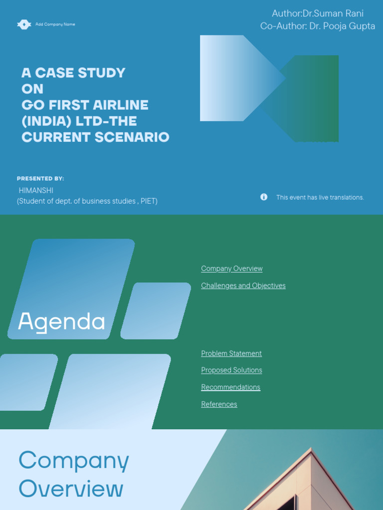 A Case Study On Go First Airline (Inida) Ltd-The Current Scenario | PDF