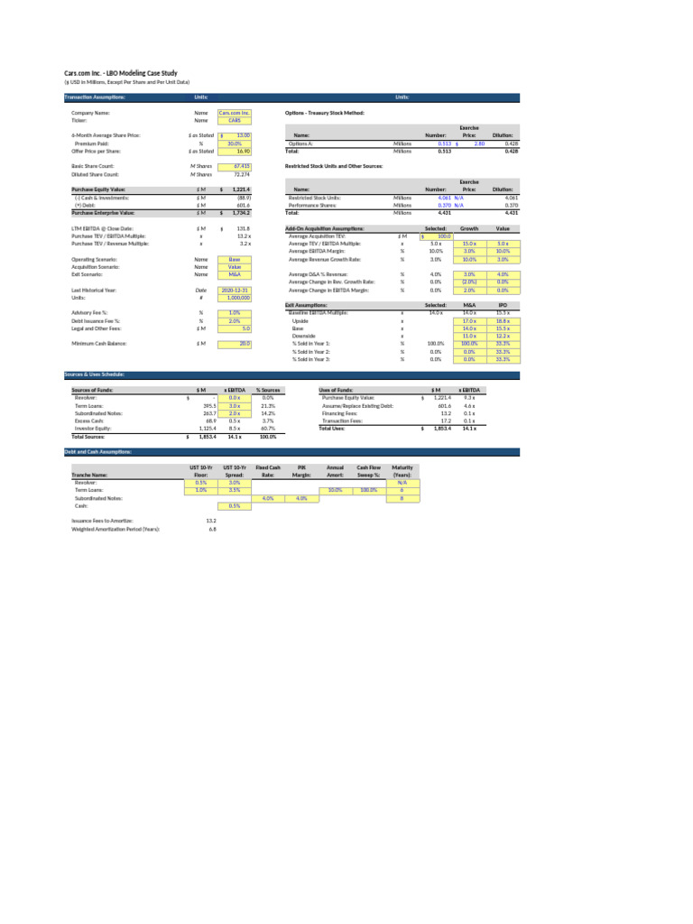 109 18 Take Home LBO Cars Complete | PDF