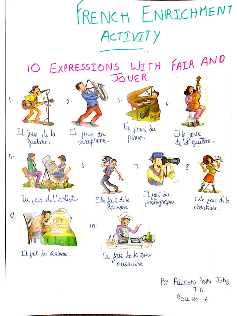 French Enrichment Activity | PDF