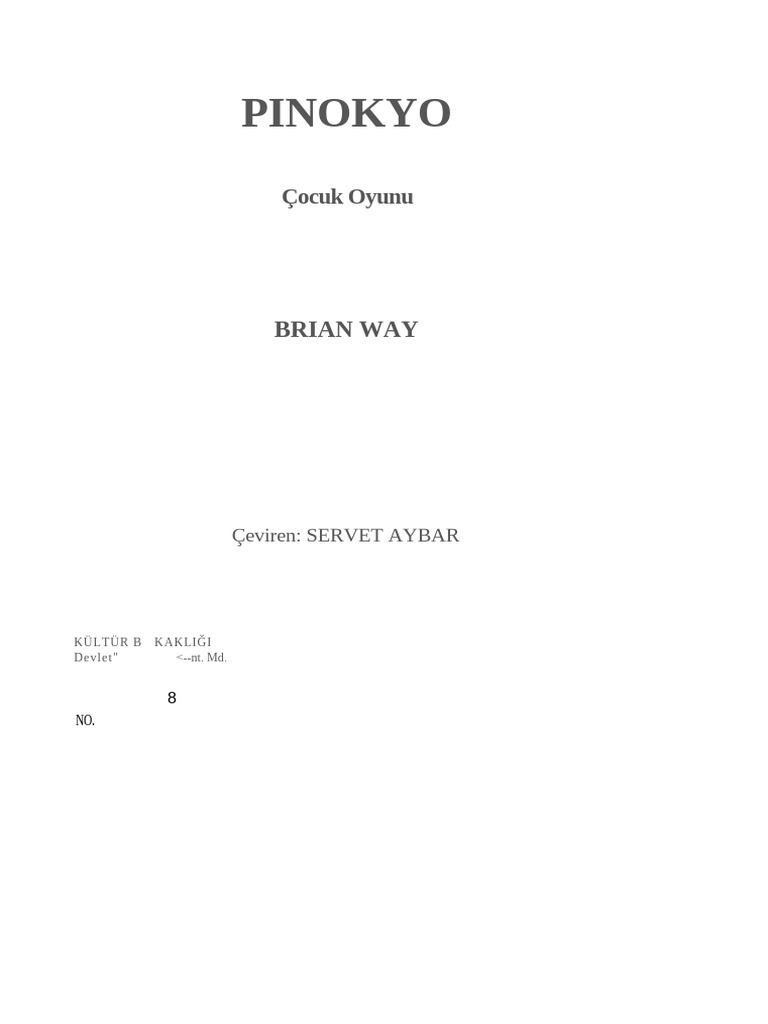 Brian Way Pinokyo | PDF