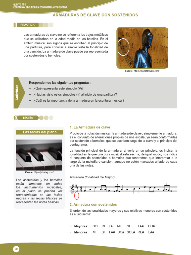 5to Sec Armadura de Clave | PDF