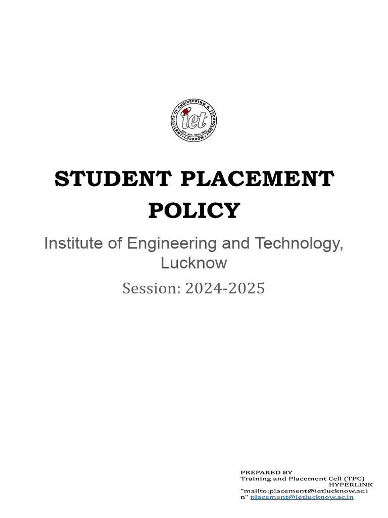 Student Placement Policy | PDF