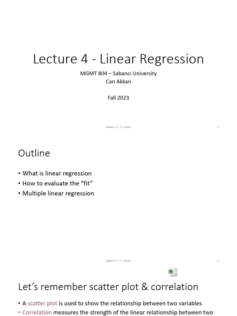 Lec4 LinearRegression | PDF