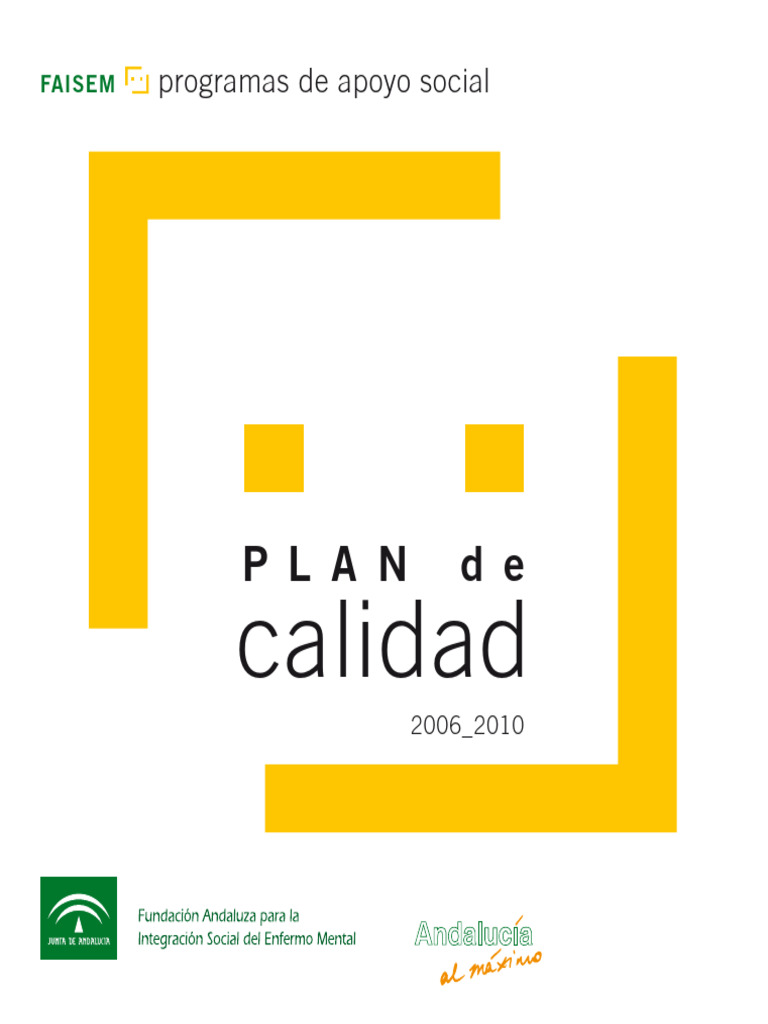 Programas de Apoyo Social P L A N D e Calidad FAISEM | PDF