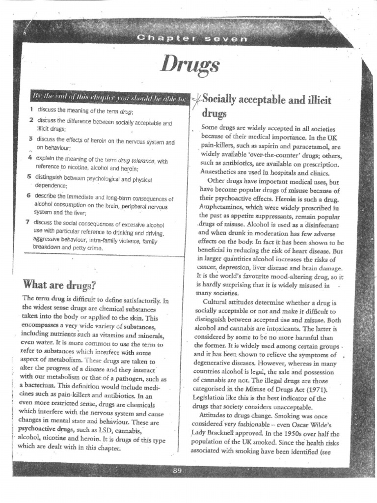 Handout - Drugs & Substance Abuse | PDF