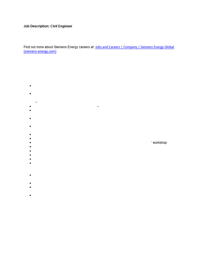 Job Profile For Civil Engineer | PDF