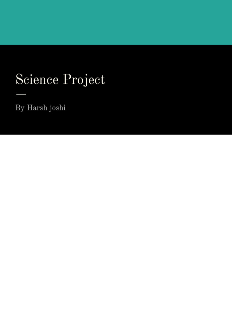 Science Project | PDF