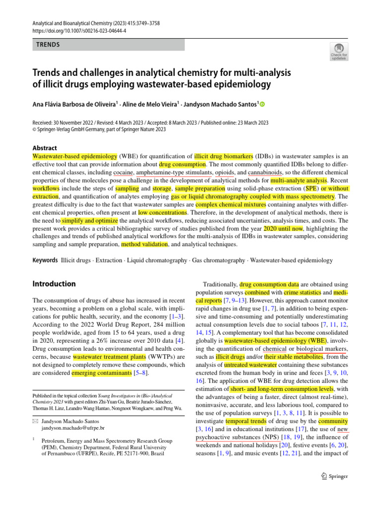 Trends and Challenges in Analytical Chemistry For Multi-Analysis of ...