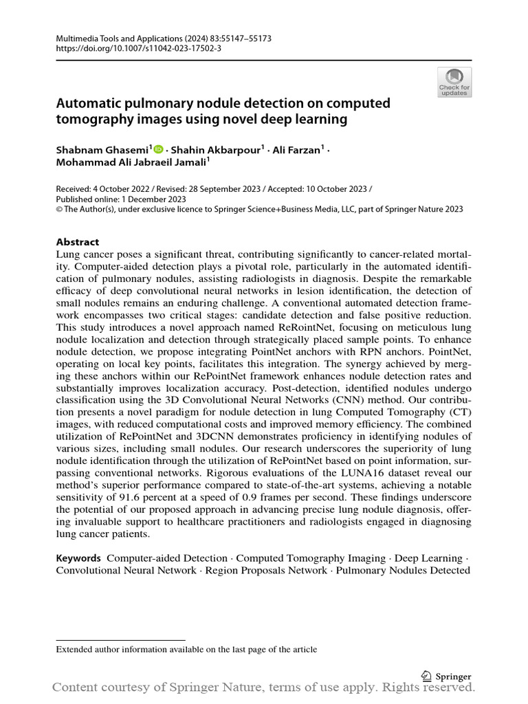 Automatic Pulmonary Nodule Detection On Computed T | PDF Automatic Pulmonary Nodule Detection On Computed T | PDF