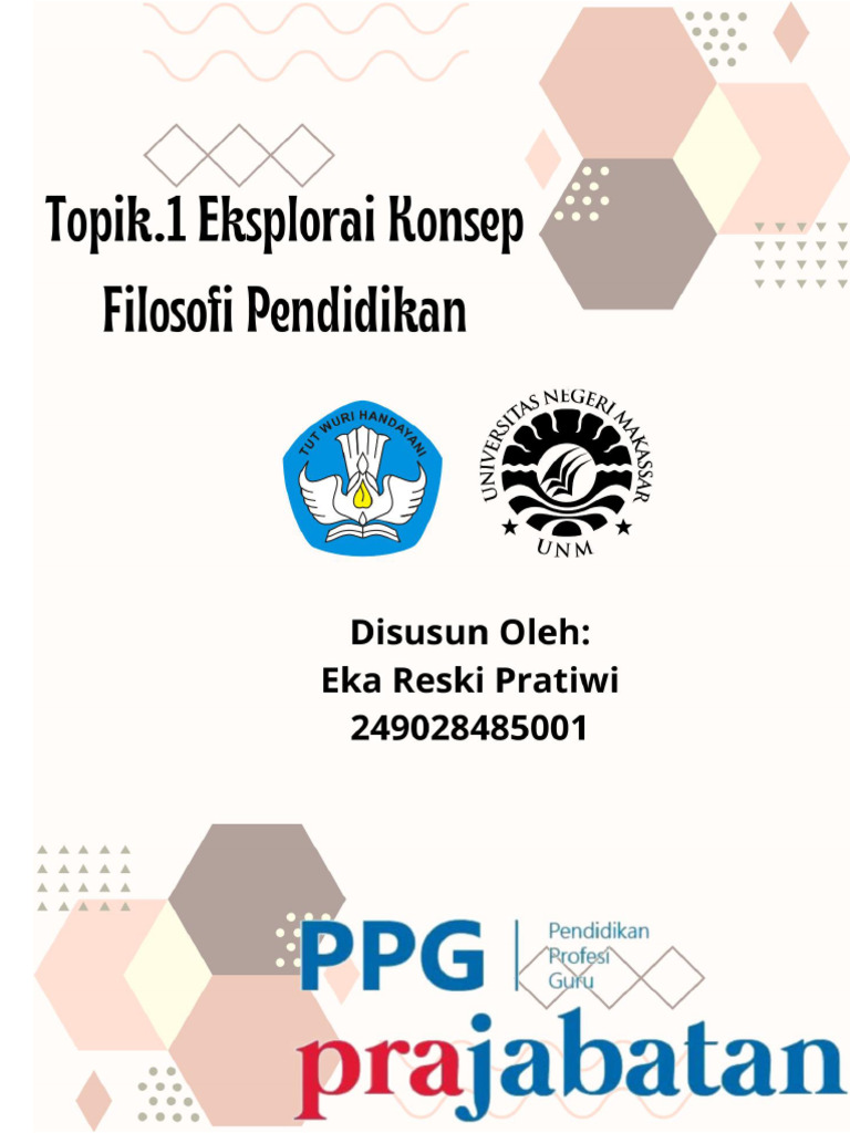 TOPIK 1 Eksplorasi Konsep - Filosofi Pendidikan | PDF
