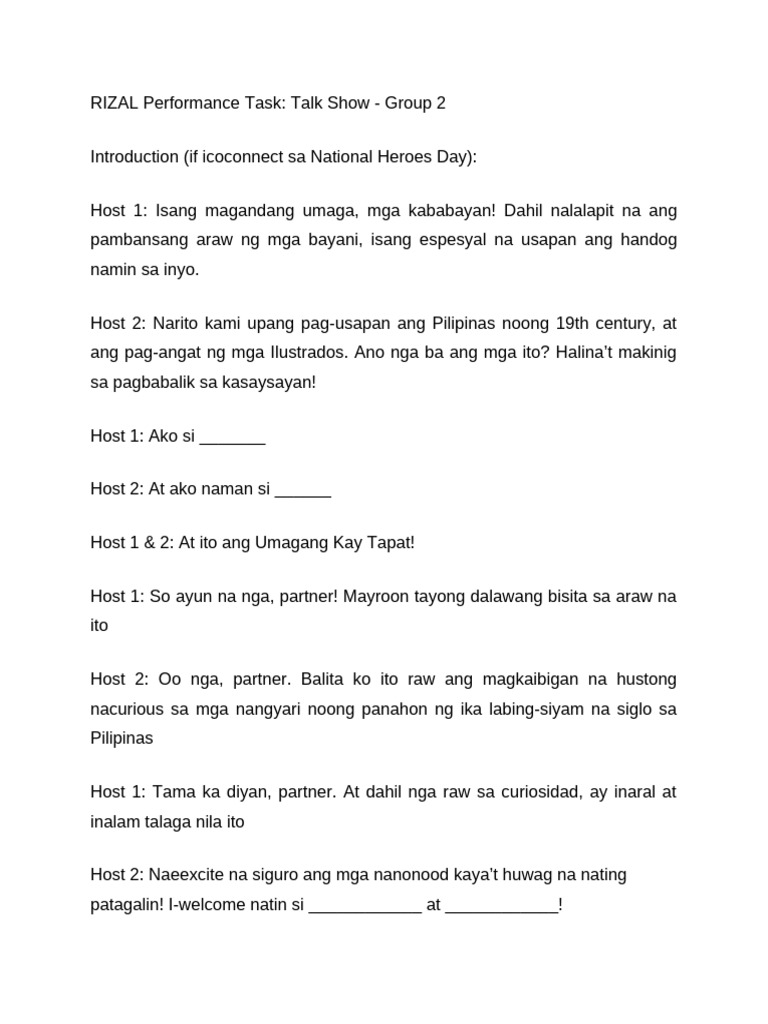 Rizal Edited Script | PDF