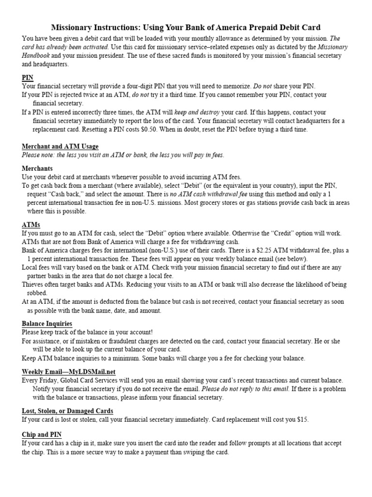 Missionary MSF Handout | PDF