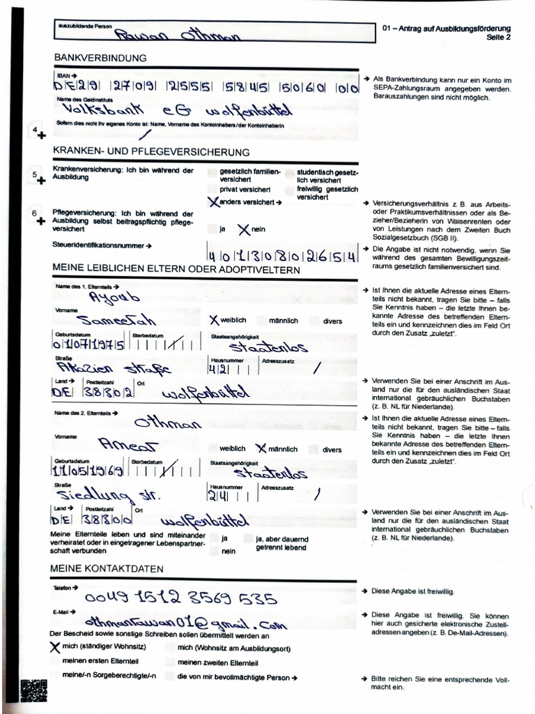 Bafög Formular 1 | PDF