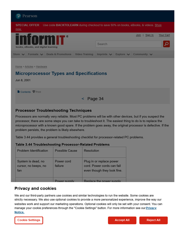 Processor Troubleshooting Techniques | PDF