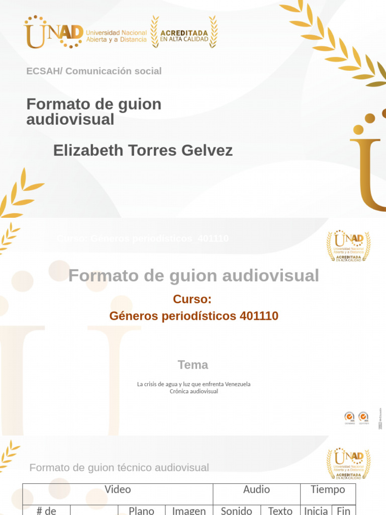 Anexo Formato Guion Audiovisual | PDF