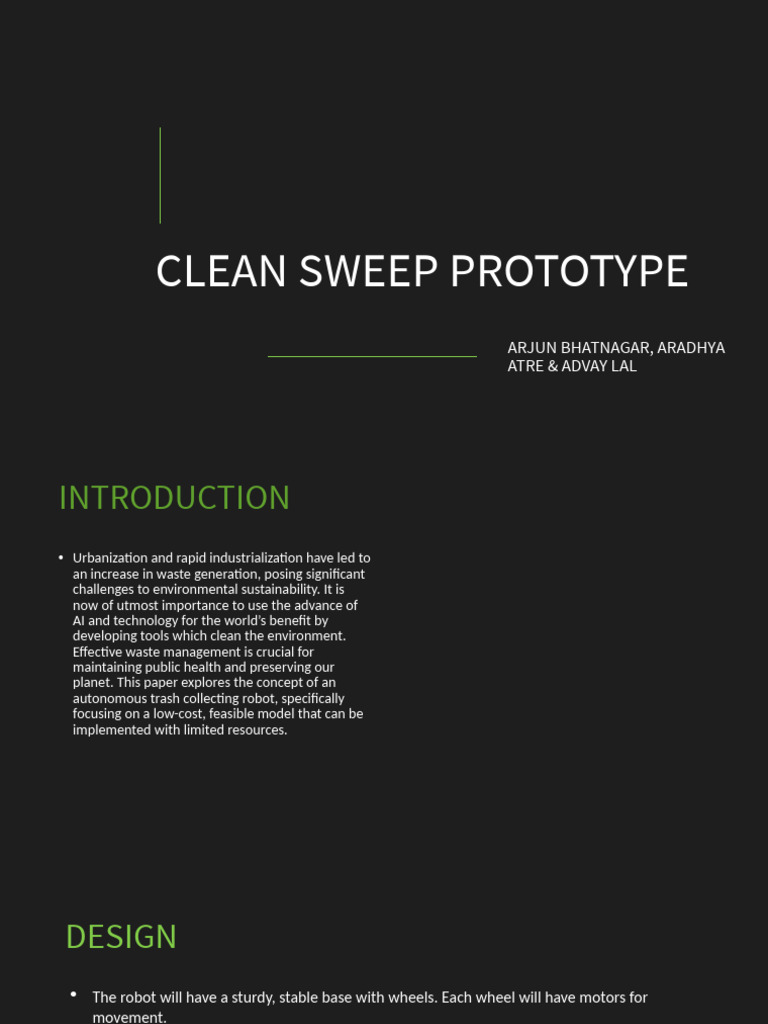 Clean Sweep Prototype | PDF
