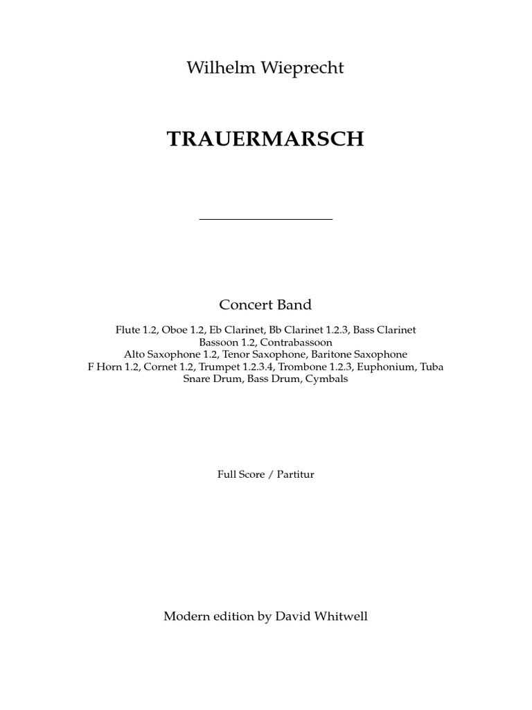 Trauermarsch 001 Score | PDF
