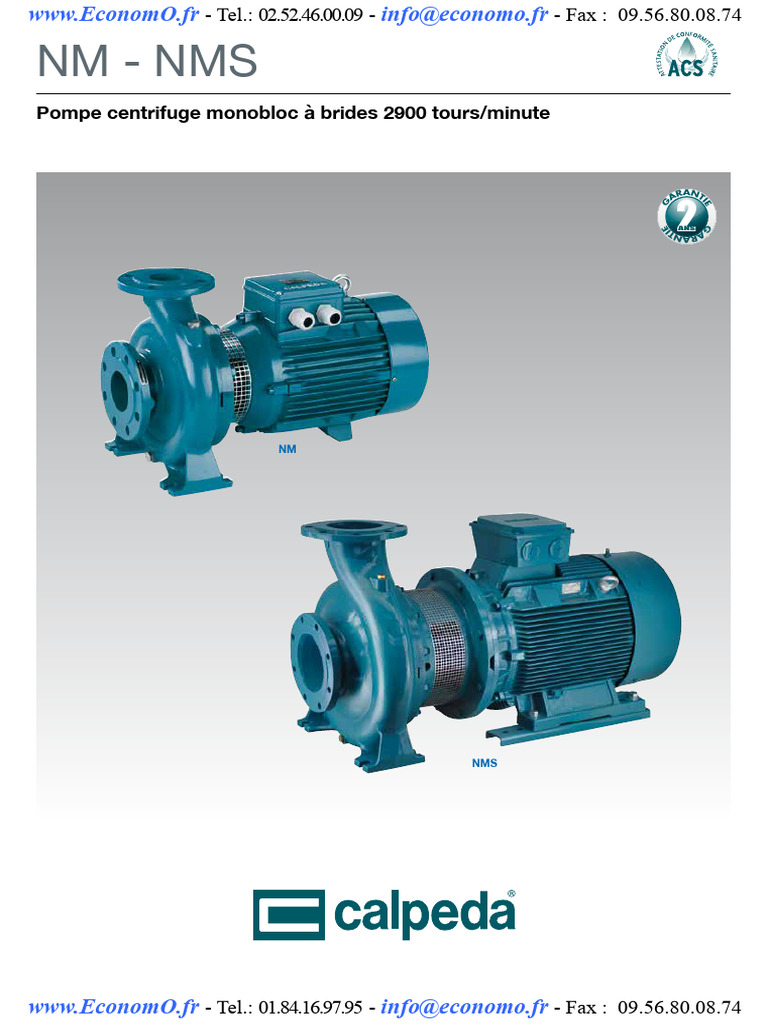 Pompe de Surface Calpeda NM NMS EconomO Copie | PDF