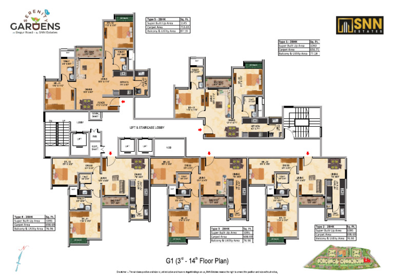 Gardens Floor Plan G1 Typical Plan | PDF