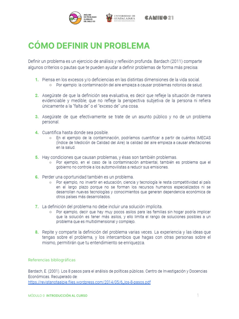Guía Como Definir Un Problema | PDF
