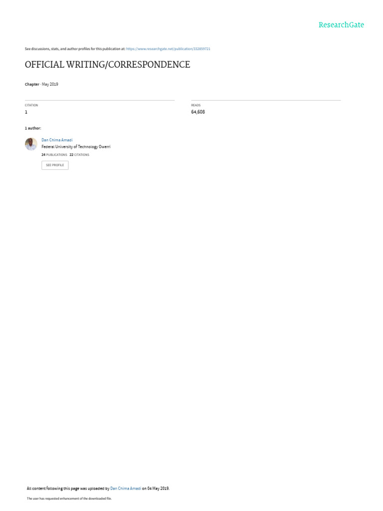 Officialwriting Correspondence | PDF